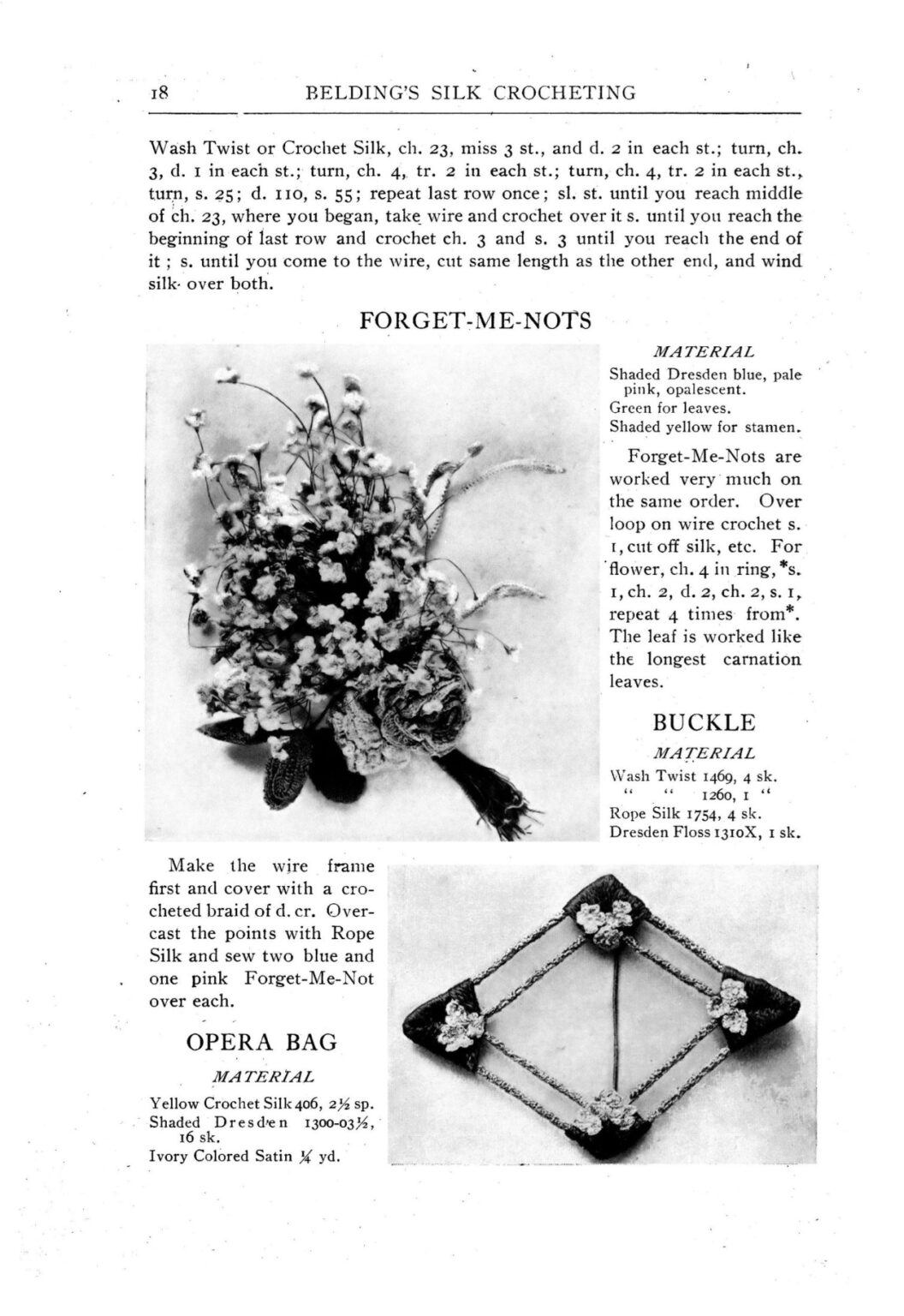 Silk Crochet Flower Patterns - Vintage Patterns Dazespast Blog