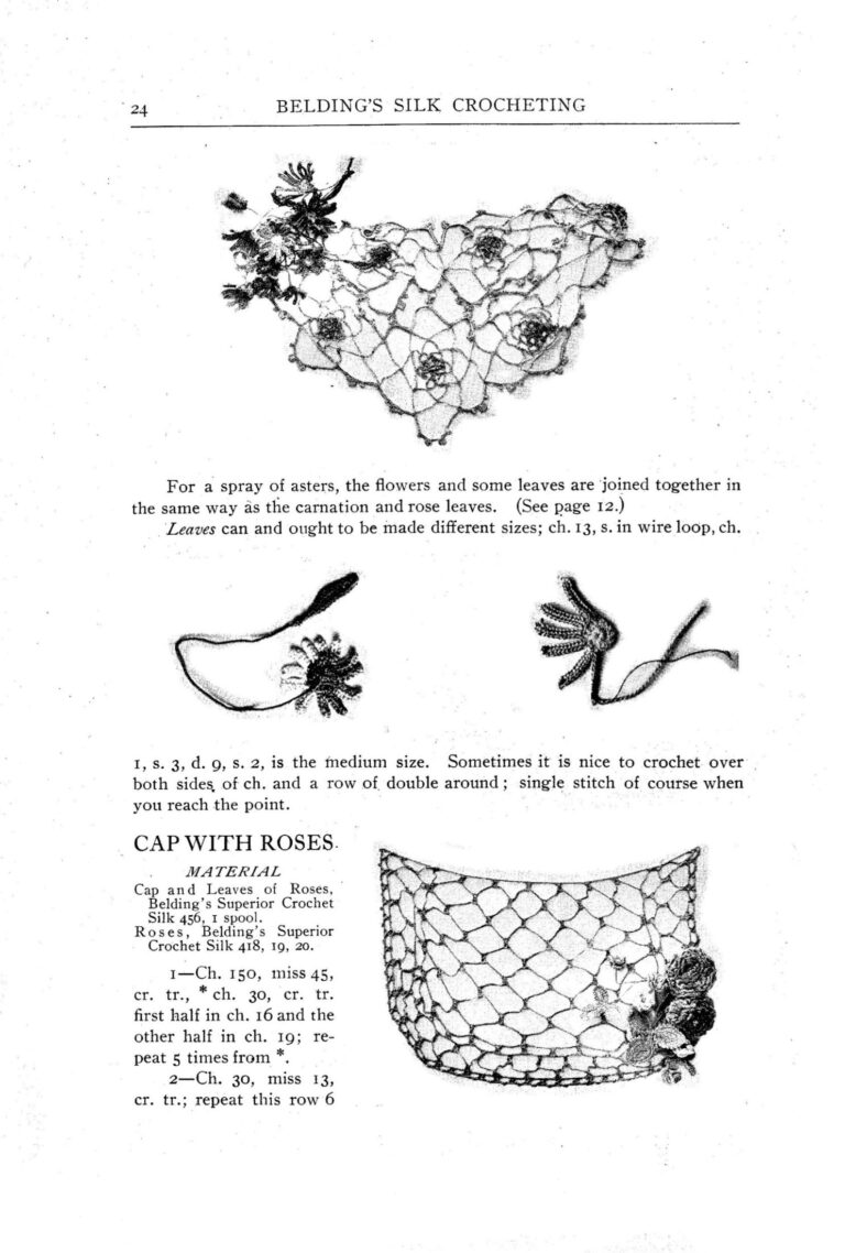 Silk Crochet Flower Patterns - Vintage Patterns Dazespast Blog