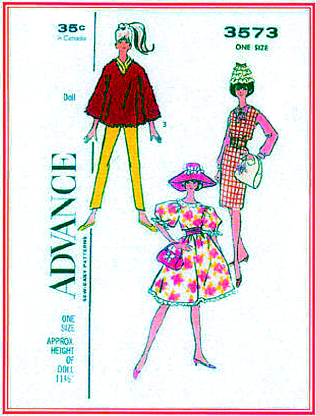 Free Vintage 11½-Inch Fashion Doll Sewing Pattern - Vintage Patterns ...