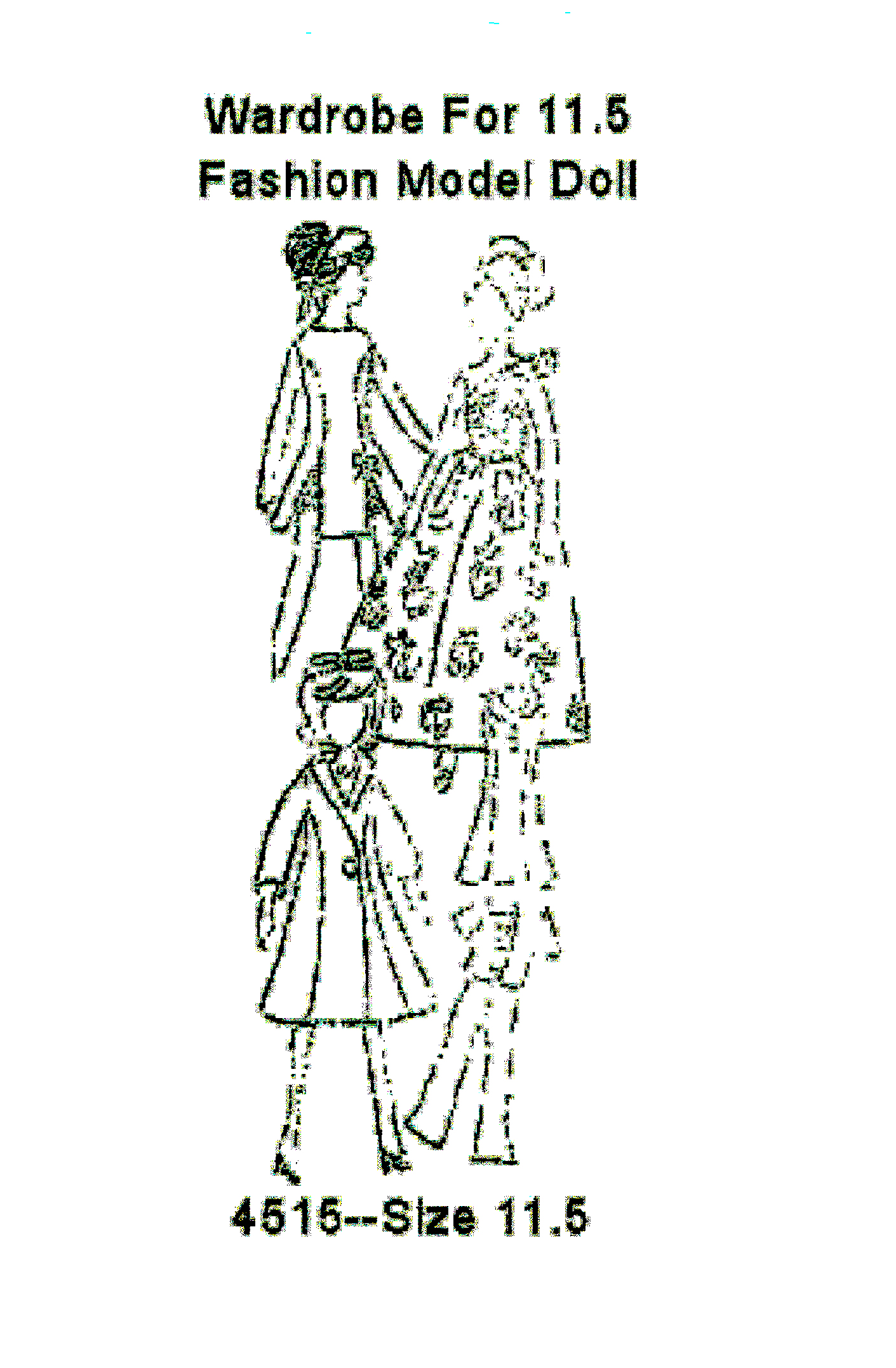 Free Wardrobe 11.5 Fashion Doll Sewing Pattern - Vintage Patterns ...